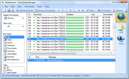 Widestream – Open source download manager and FTP explorer